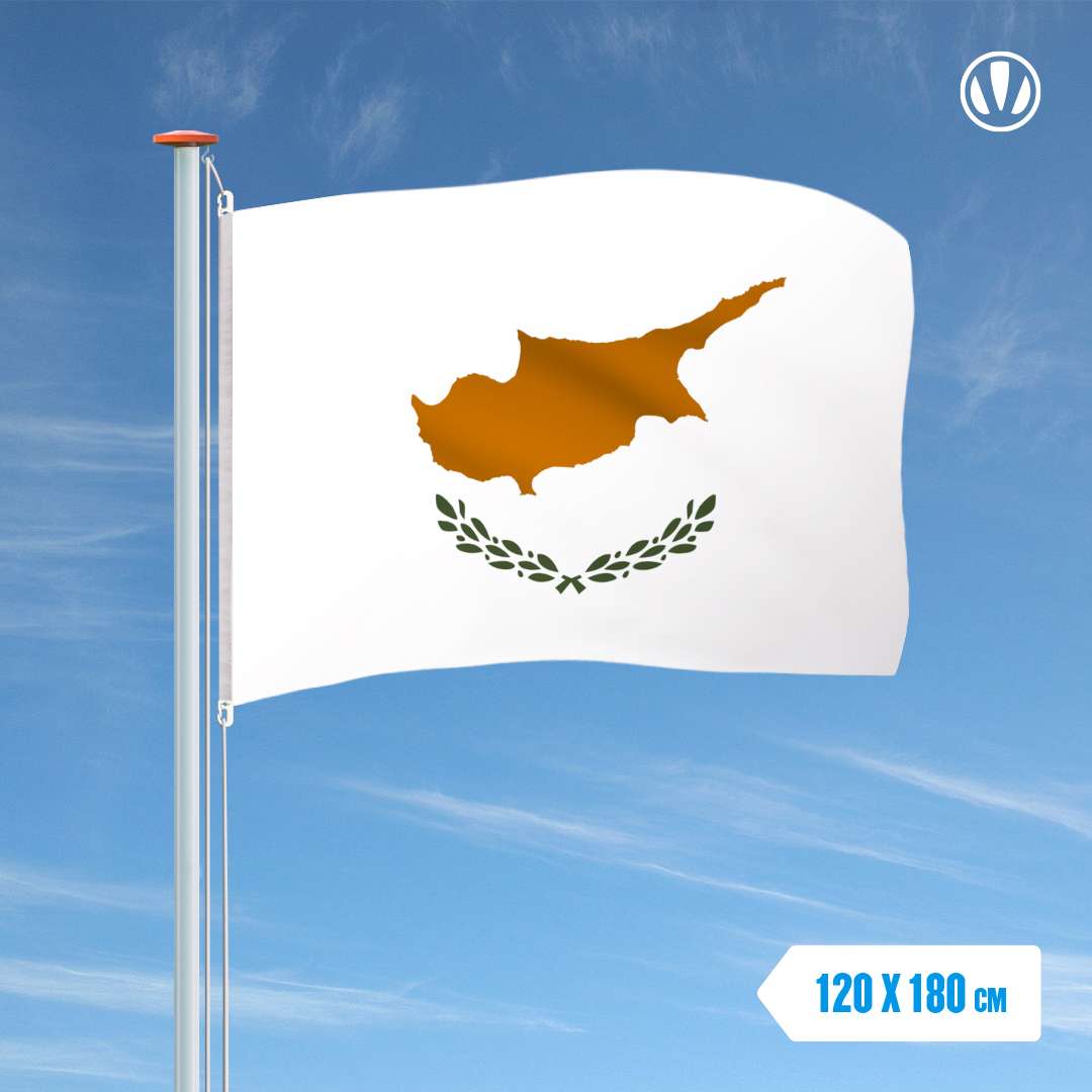 Vlag Cyprus 120x180cm | Alleen bij de Vlaggenclub!