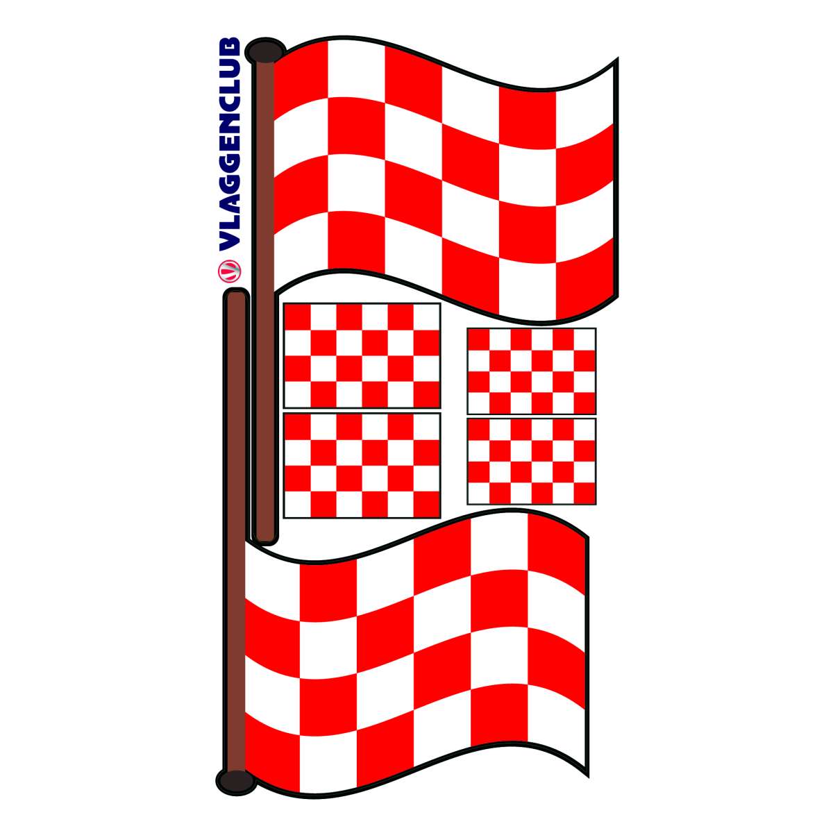 Auto stickers Brabantse Vlaggen | Vlaggenclub