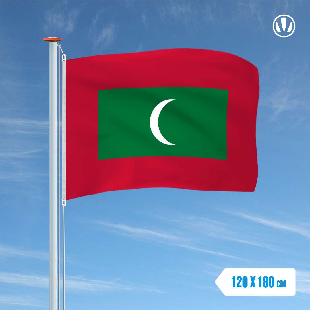 Vlag Malediven 120x180cm | Alleen bij de Vlaggenclub!