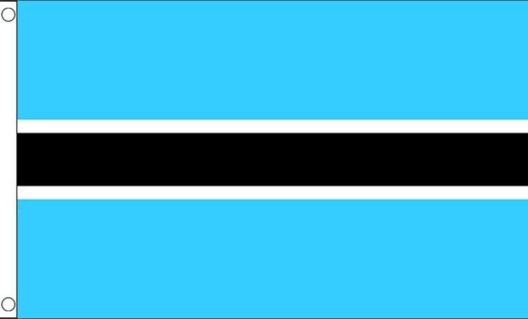 Vlag Botswana 60x90cm - Best value | Vlaggenclub!