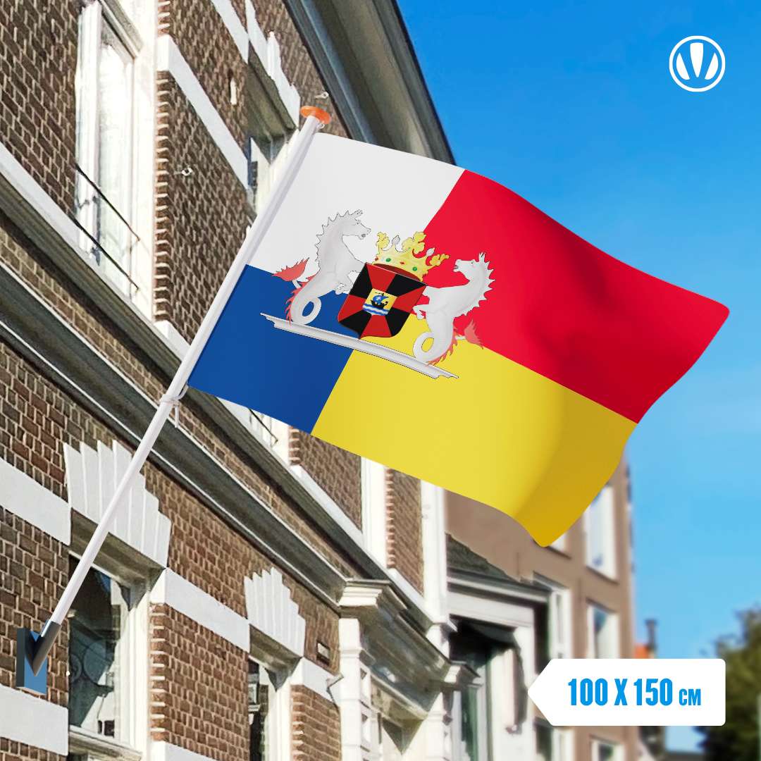 Vlag Almere met Wapen 100x150cm | Vlaggenclub