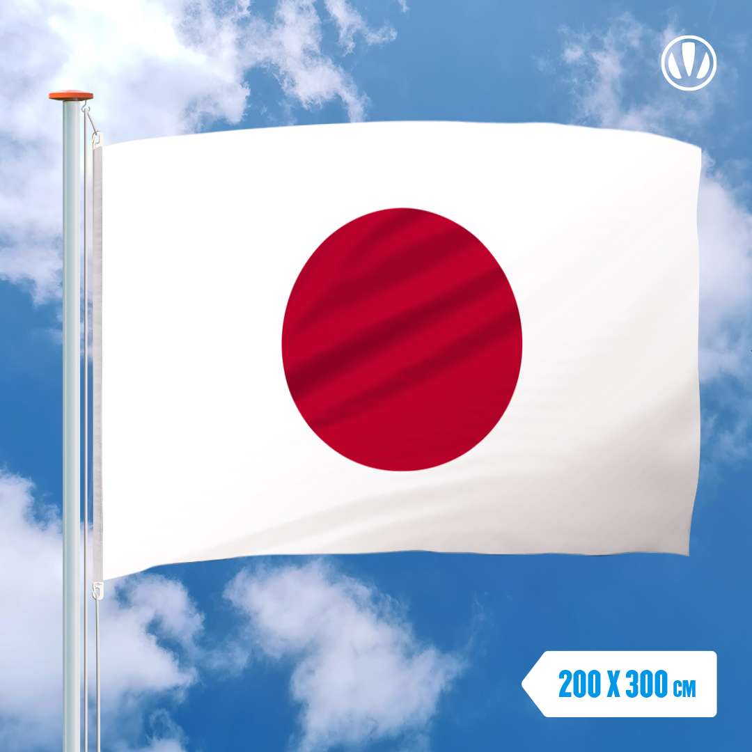 vlag Japan | Japanse vlaggen 200x300cm voordelig kopen bij Vlaggenclub!