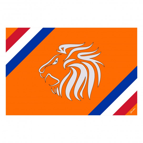 Oranje vlag met leeuw voordelig kopen bij Vlaggenclub!
