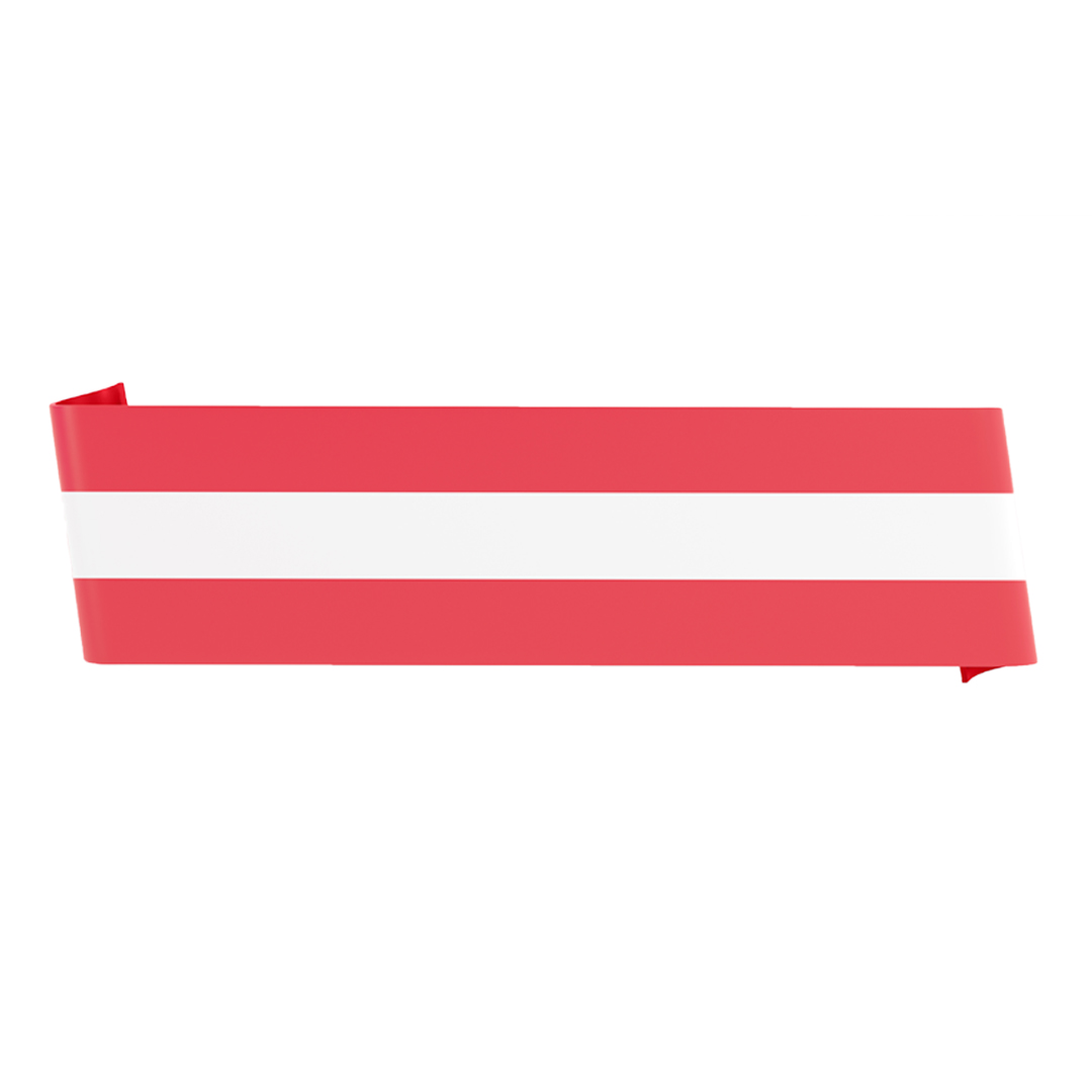 Lint Oostenrijk25mm breed 25 meter lang bestellen bij Vlaggenclub!