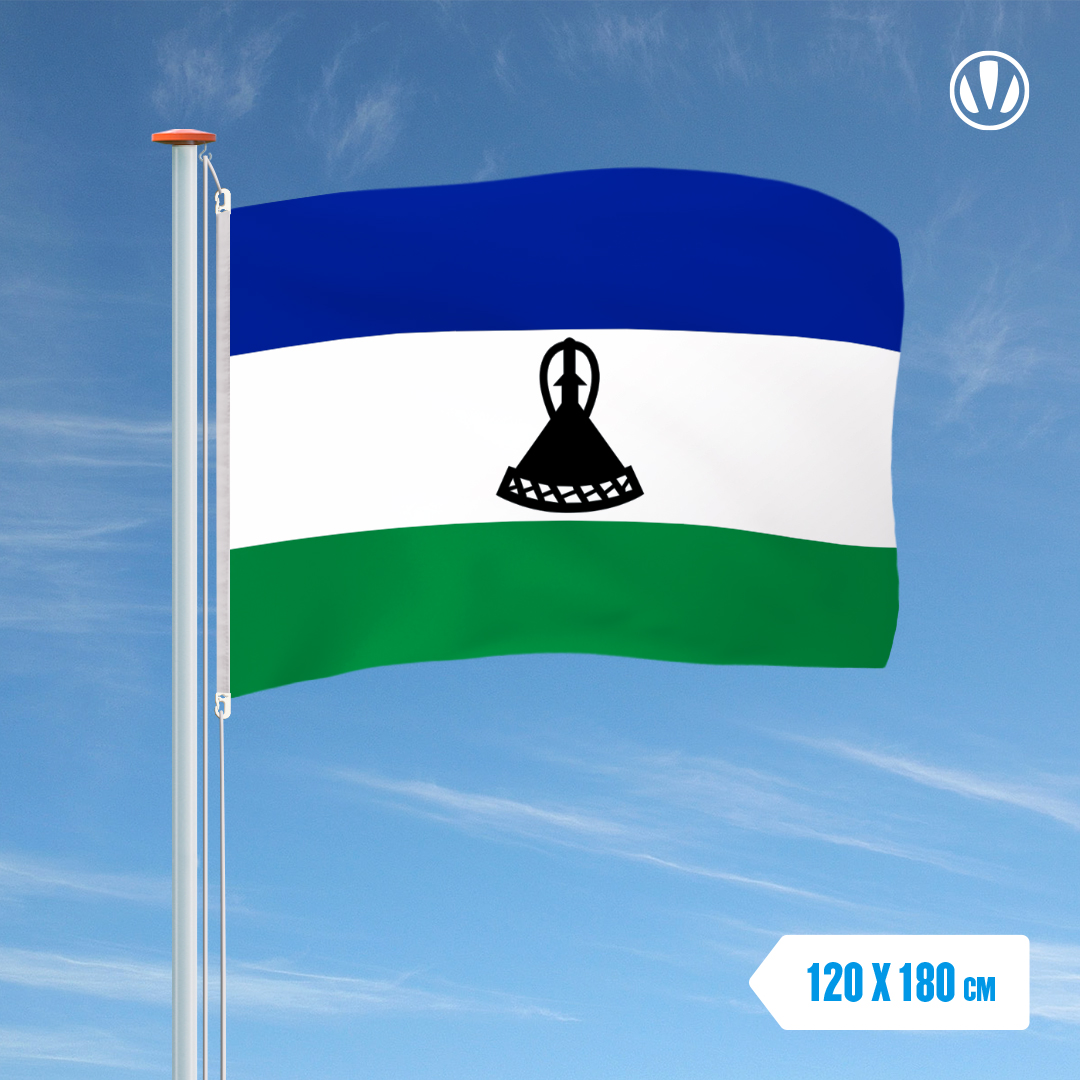 Vlag Lesotho 120x180cm | Alleen bij de Vlaggenclub!