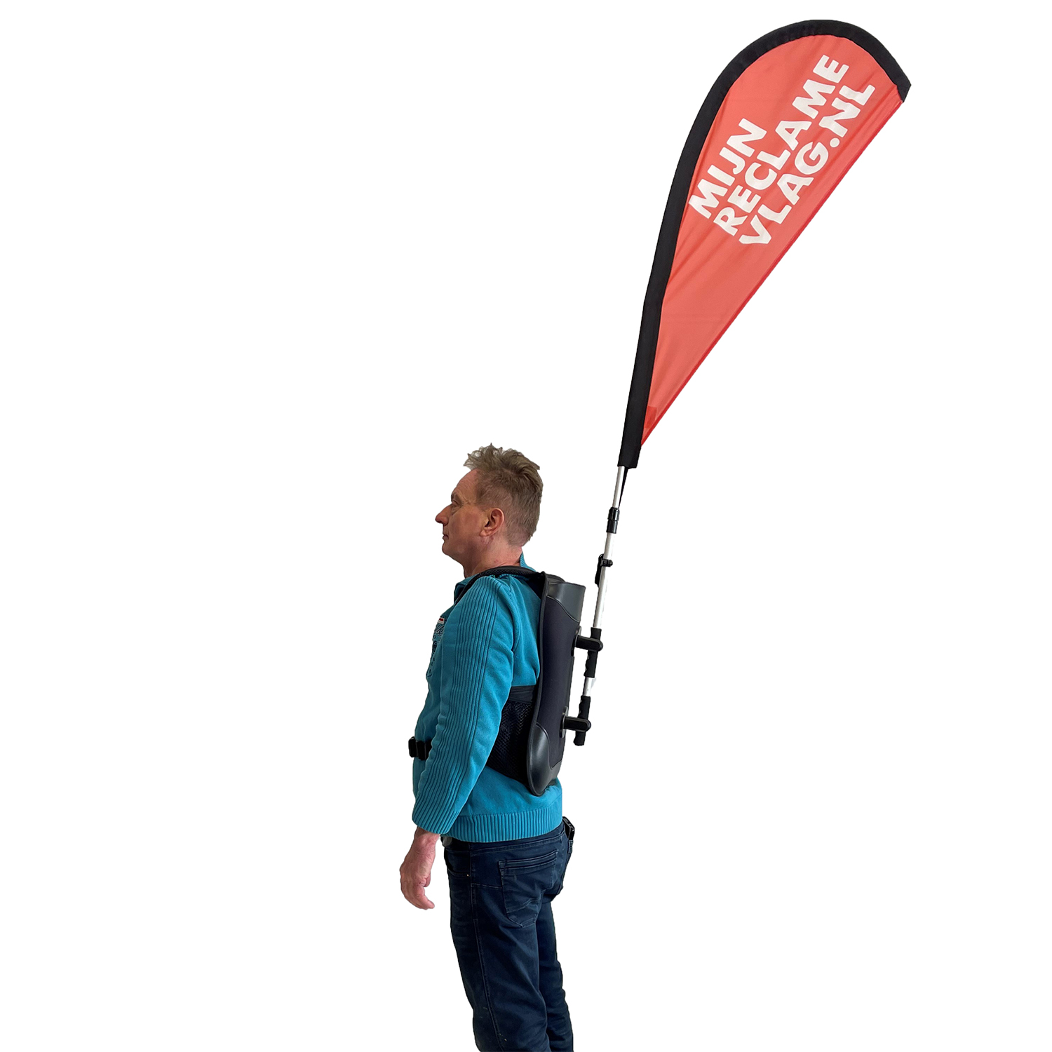 Beachvlaggen drukken Small met uw reclame, voordelig bij Vlaggenclub