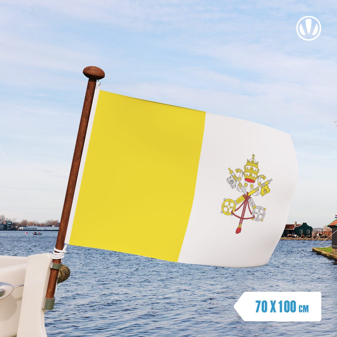 Vlag Vaticaanstad 70x100cm | Vlaggenclub