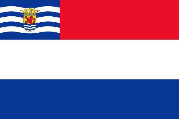 Vlag Nederland met inzet Zeeland 50x75cm | Grote Bootvlag