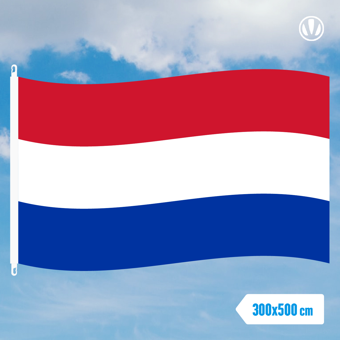 Grote Nederlandse vlag 300x500cm kopen? Voordelig bij Vlaggenclub!