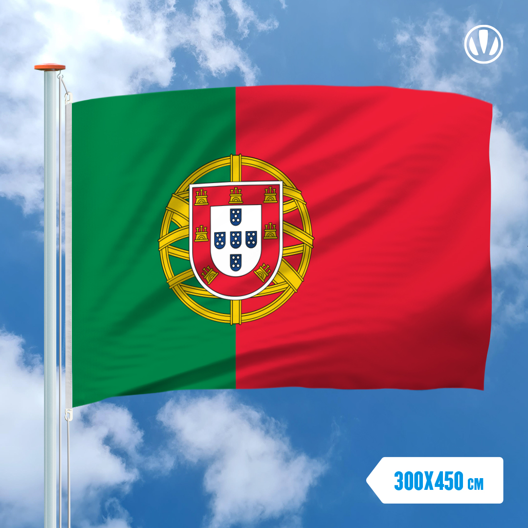 Vlag Portugal 300x450cm voordelig kopen bij Vlaggenclub!