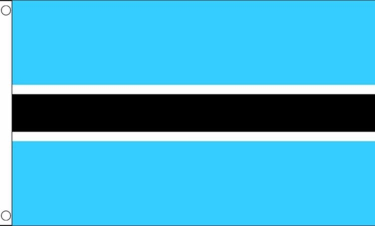 Vlag Botswana 60x90cm - Best value | Vlaggenclub!