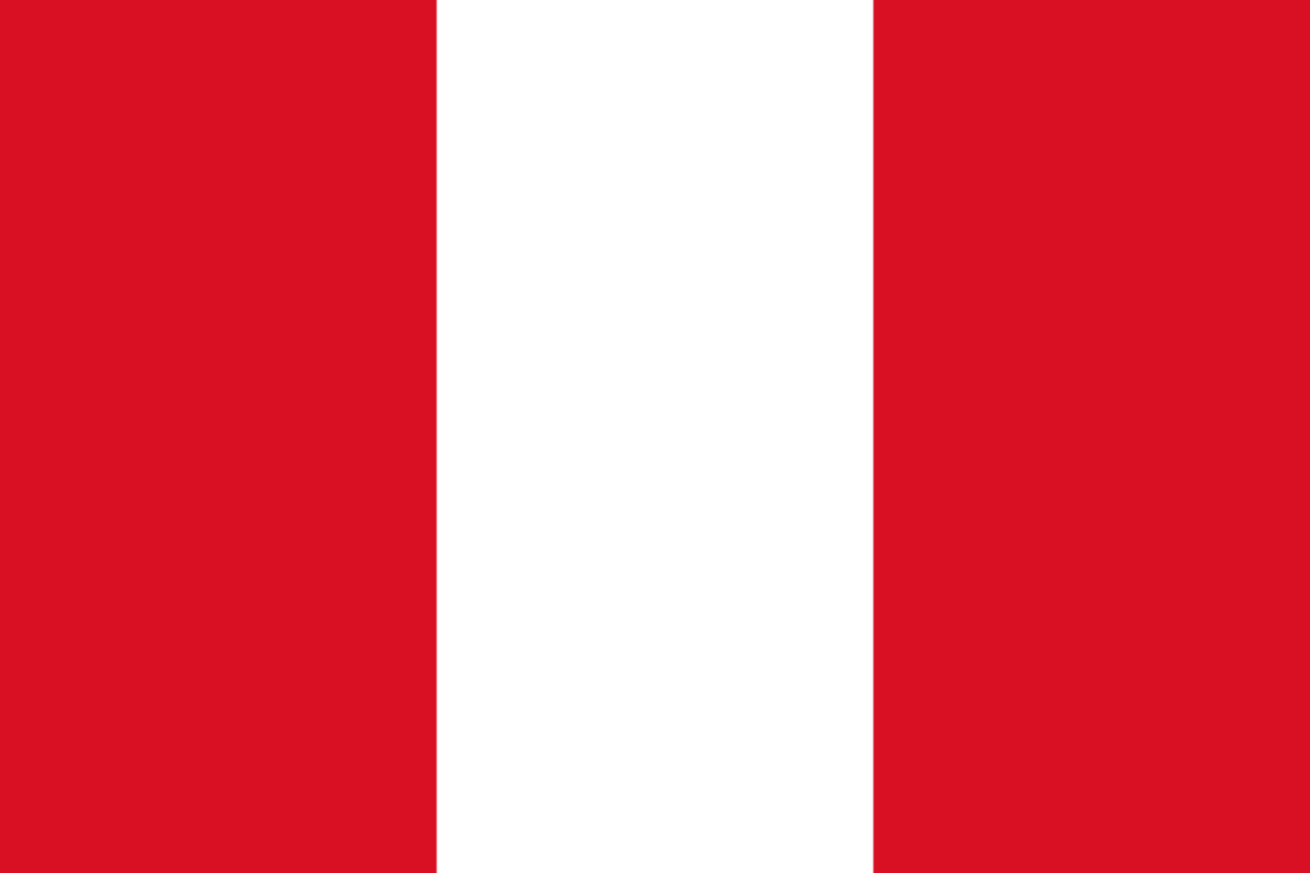 Vlag Peru 30x45cm | Vlaggenclub