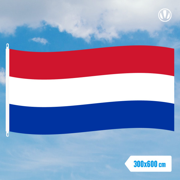 Grote Nederlandse vlag 300x600cm kopen? Voordelig bij Vlaggenclub!