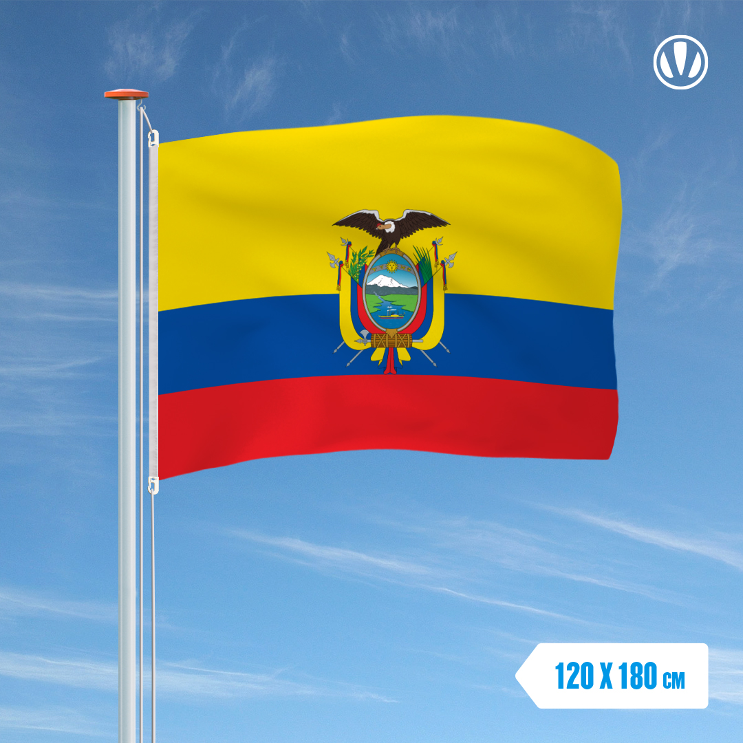 Vlag Ecuador 120x180cm | Alleen bij de Vlaggenclub!