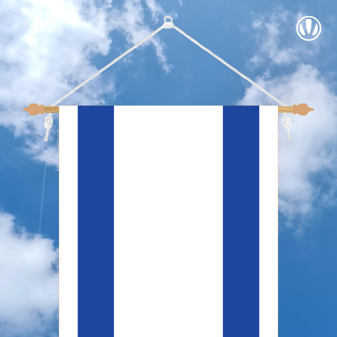 Wimpel Israel 25x300cm met stokje