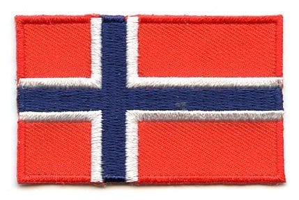 Noorse vlag patch voor op kleding voordelig kopen bij Vlaggenclub!