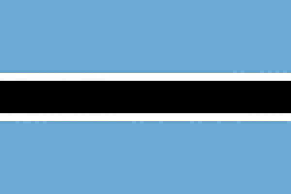 Vlag Botswana 120x180cm | Alleen bij de Vlaggenclub!