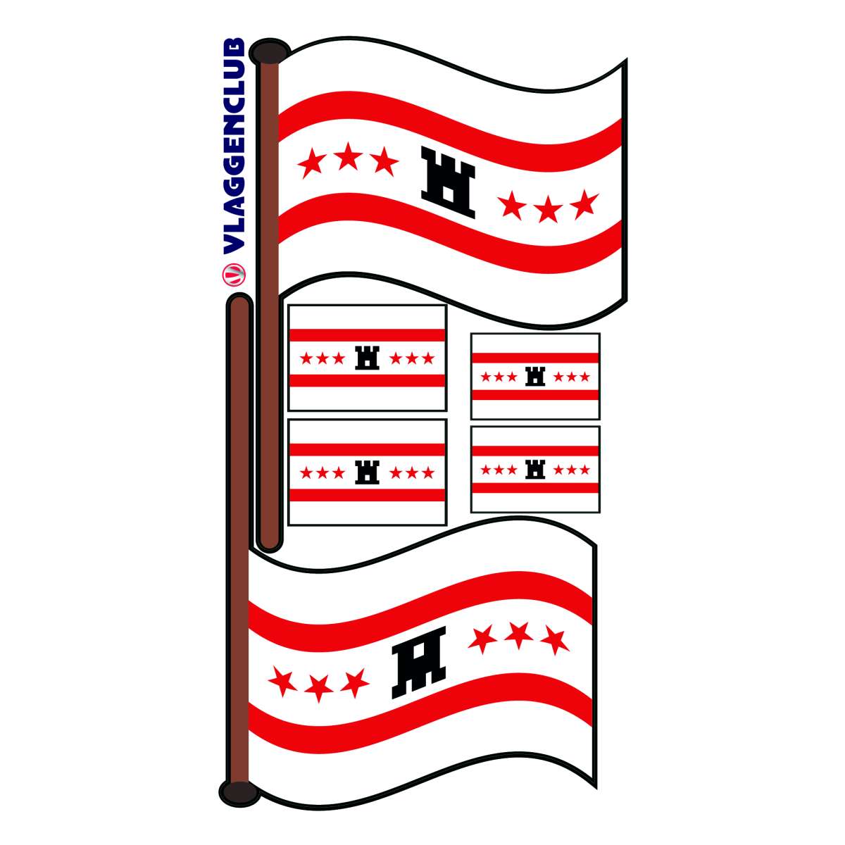 Auto stickers Drenthe Vlaggen | Vlaggenclub