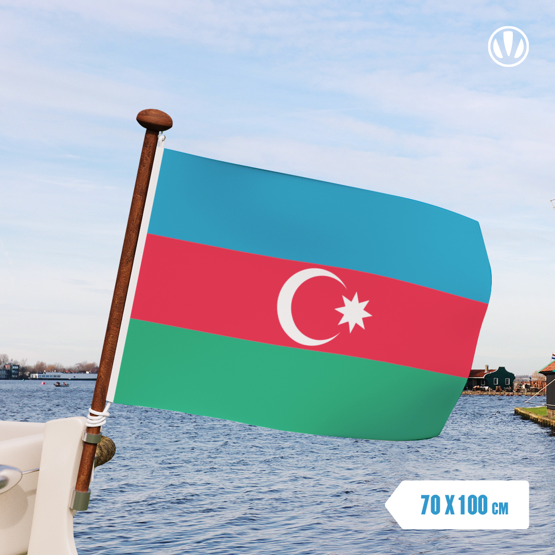 Vlag Azerbeidzjan 70x100cm | Grote Bootvlag Azerbeidzjan
