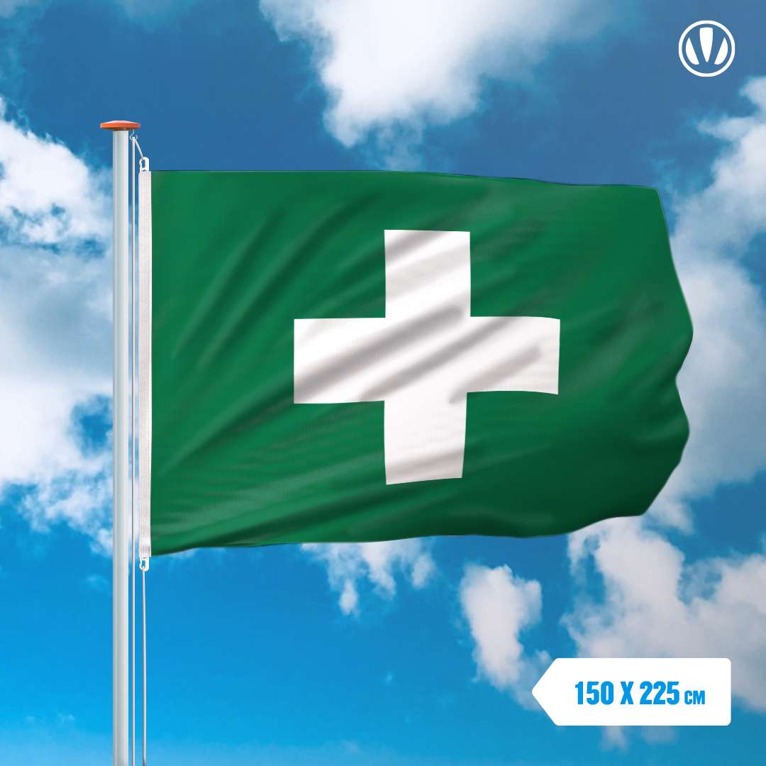 EHBO Mastvlag 150x225cm | Vlaggenclub