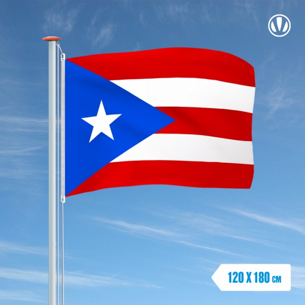 Vlag Puerto Rico 120x180cm | Alleen bij de Vlaggenclub!