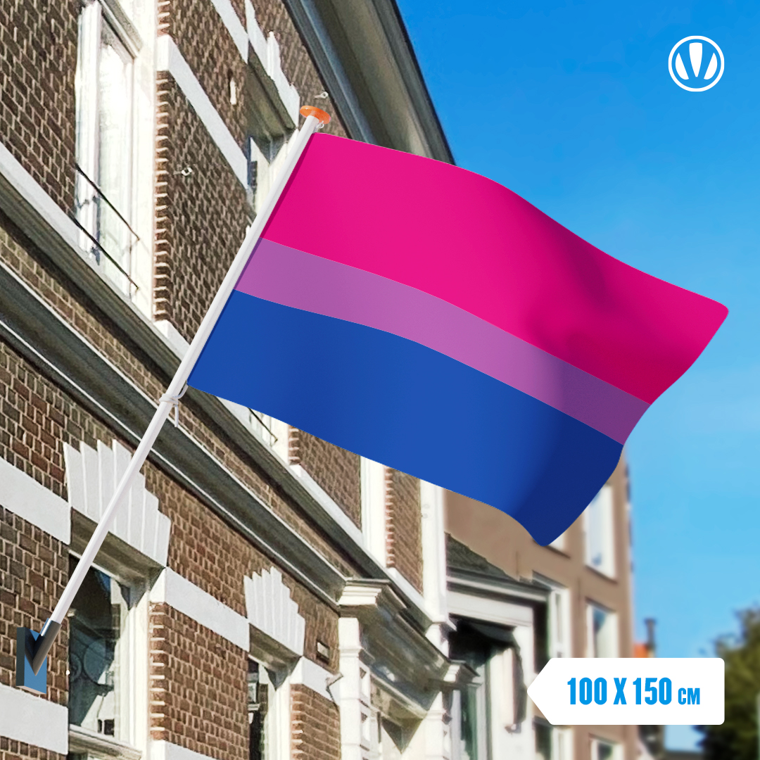 Bi vlag 100x150cm - Glanspoly