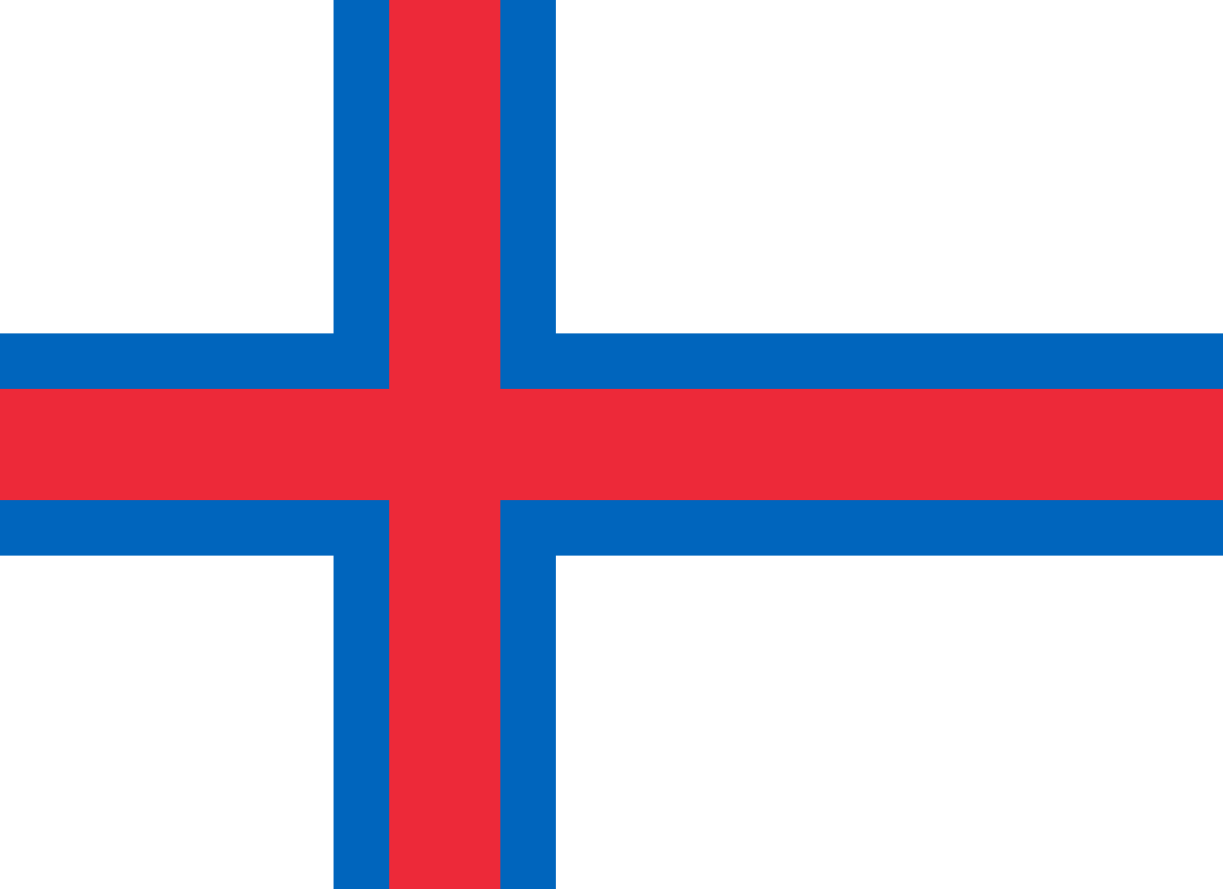 Vlag Faeroer Eilanden 30x45cm | Vlaggenclub