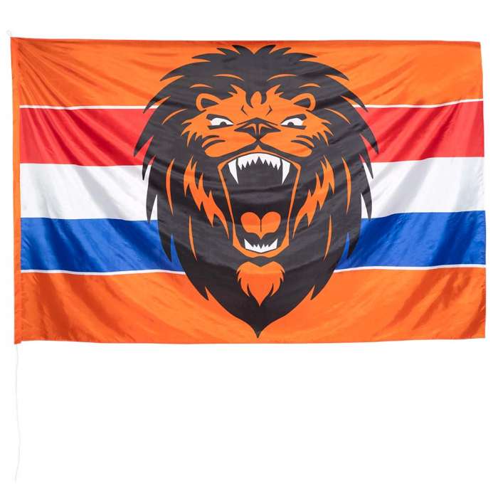 oranje EK | WK vlag XXL met brullende leeuw voordelig kopen bij ...