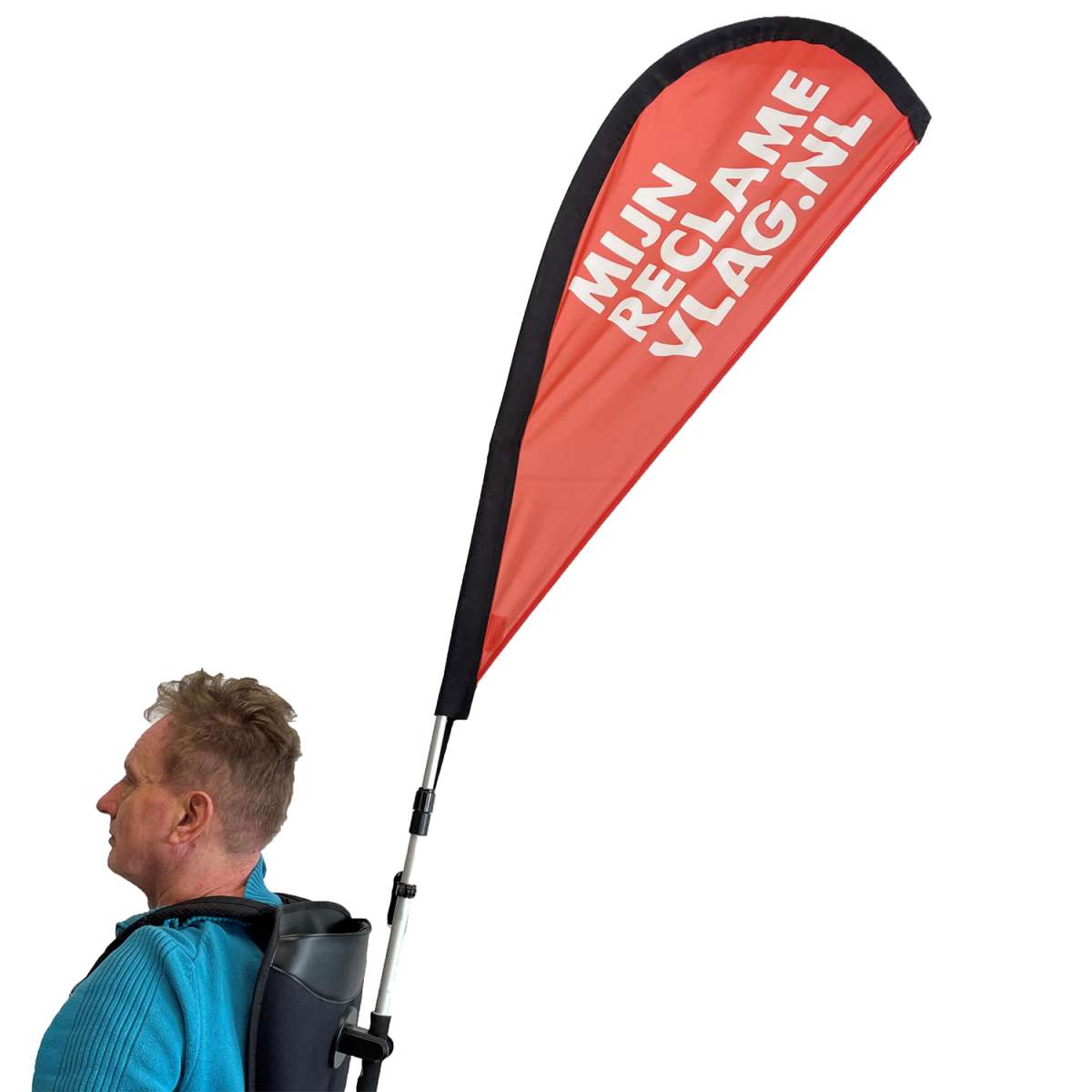 Beachvlaggen drukken Small met uw reclame, voordelig bij Vlaggenclub