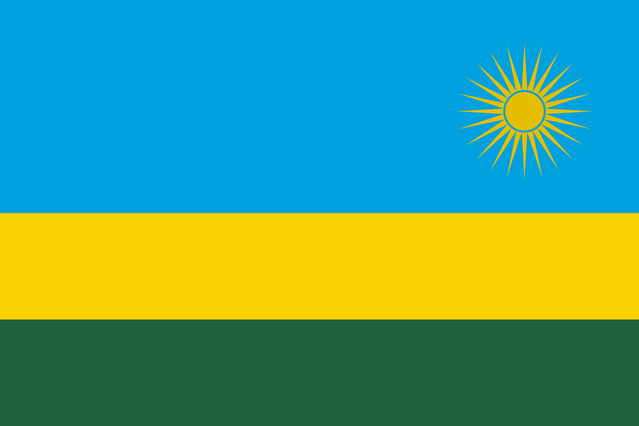 Vlag Rwanda 70x100cm | Grote Bootvlag Rwanda